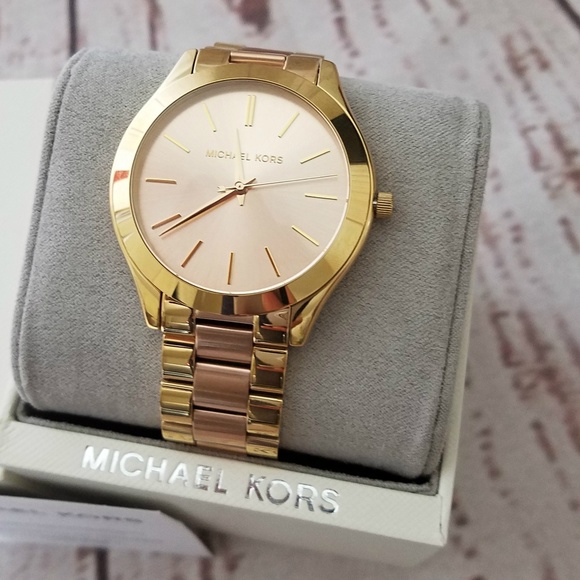 Michael Kors | Accessories | Michael Kors Slim Runway Twotone Watch ...
